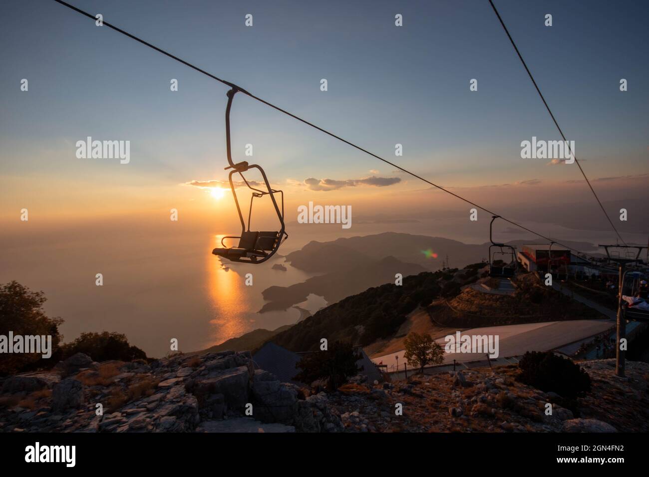 Oludeniz Babadag mountain Cableway, (teleferik). Mediterranean, TURKEY ... Oludeniz Babadag mountain Cableway, (teleferik). Mediterranean, TURKEY ...