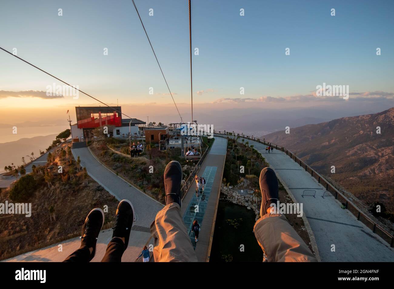 Oludeniz Babadag mountain Cableway, (teleferik). Mediterranean, TURKEY ... Oludeniz Babadag mountain Cableway, (teleferik). Mediterranean, TURKEY ...