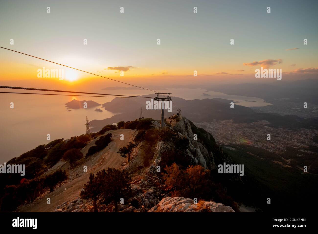 Oludeniz Babadag mountain Cableway, (teleferik). Mediterranean, TURKEY ... Oludeniz Babadag mountain Cableway, (teleferik). Mediterranean, TURKEY ...