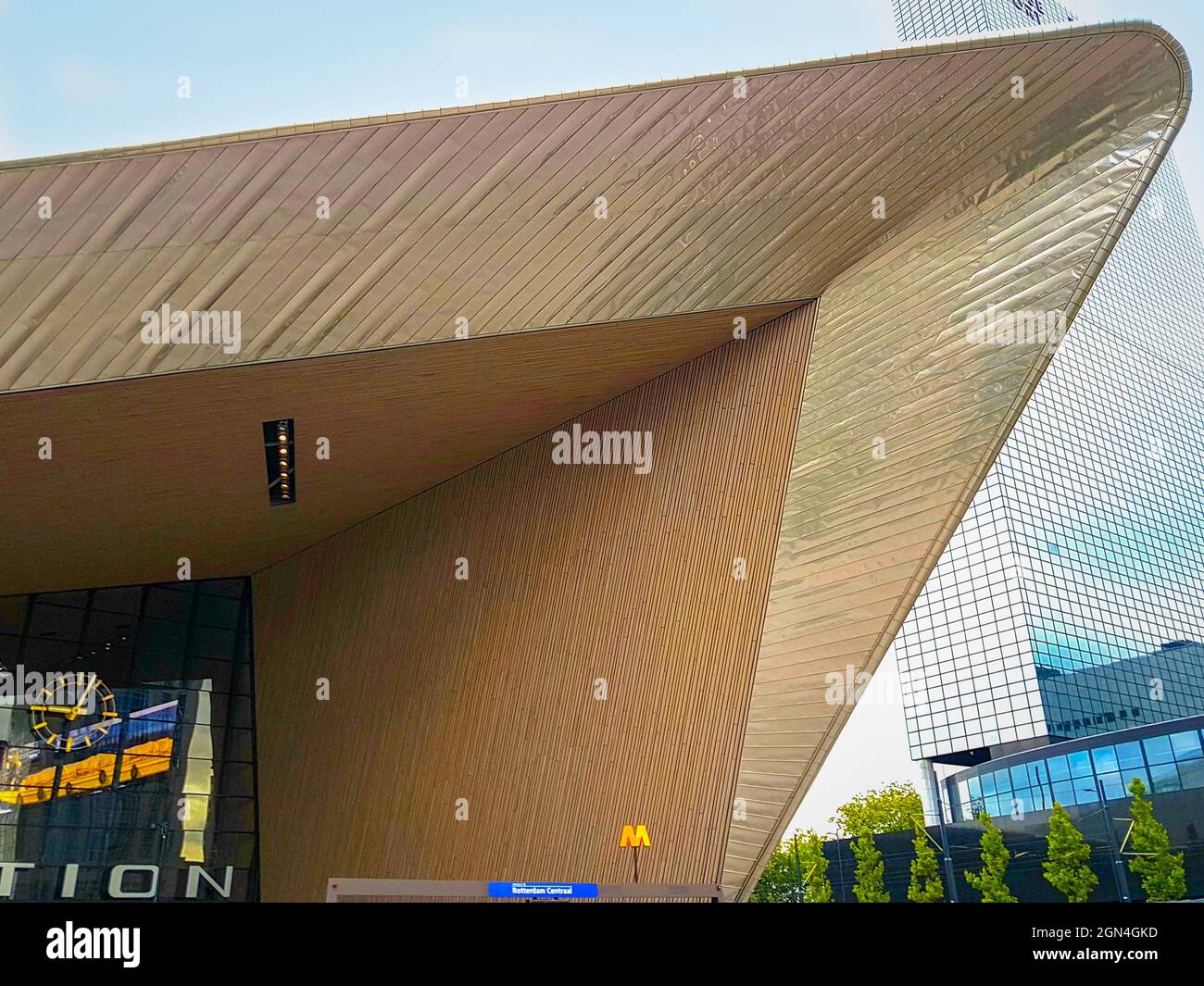 Rotterdam Netherlands - 24, 2017; Modernist Rotterdam Centraal Railway ...