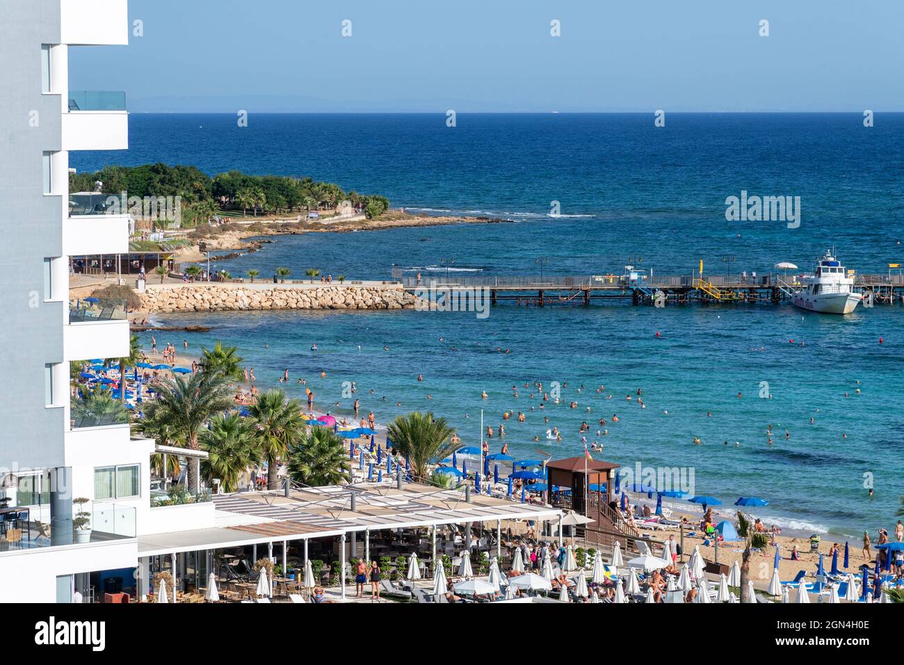 Protaras, Cyprus - Oct 12. 2019. Resort town on the Famous Sunrise ...