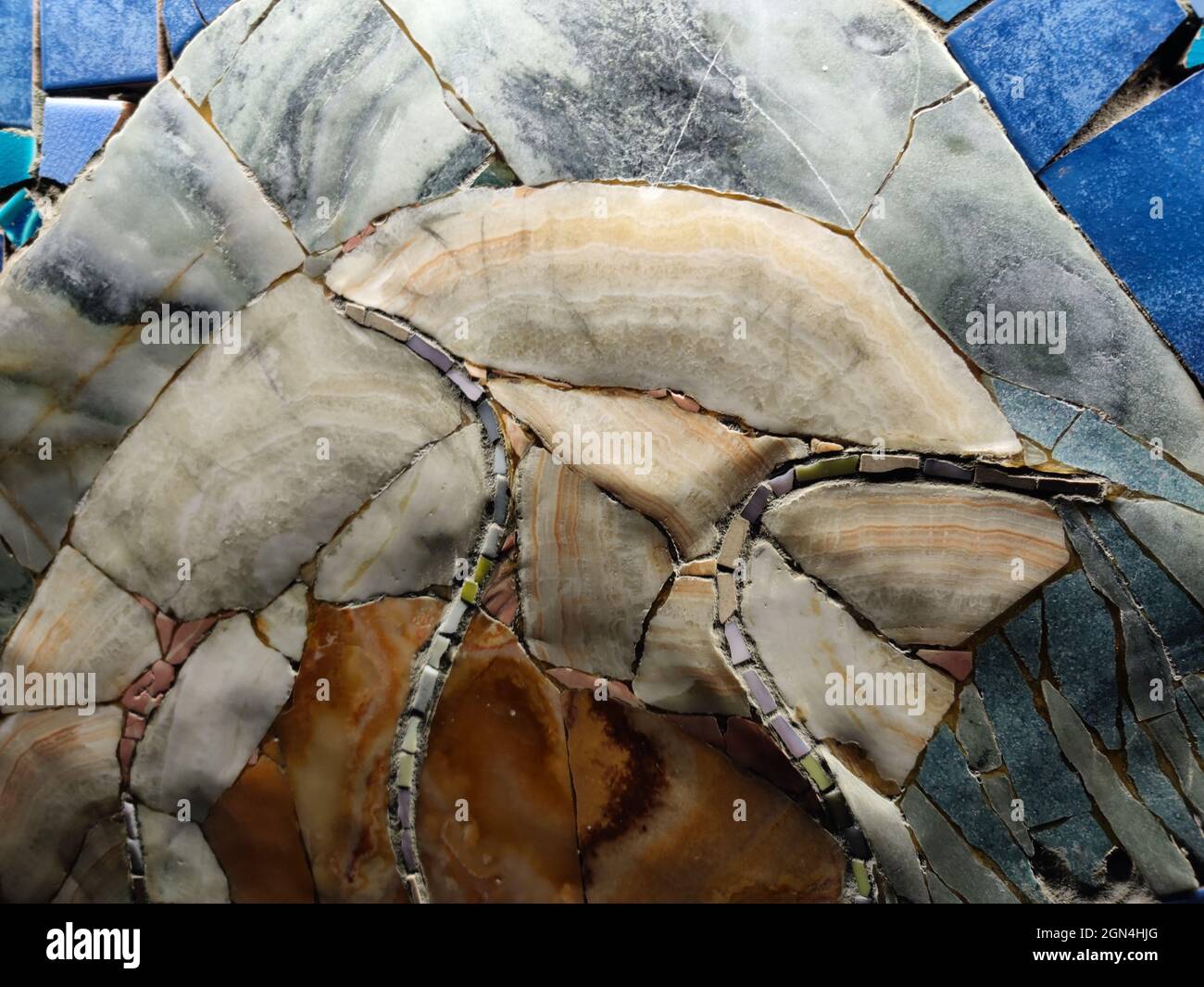 ceramic tile wall detail mosaic Stock Photo - Alamy