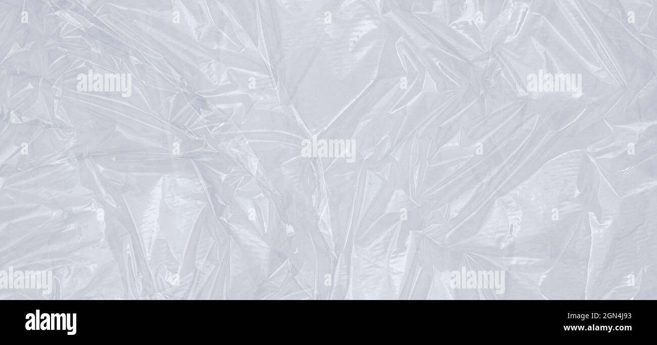 Plastic transparent cellophane background. White texture background ...