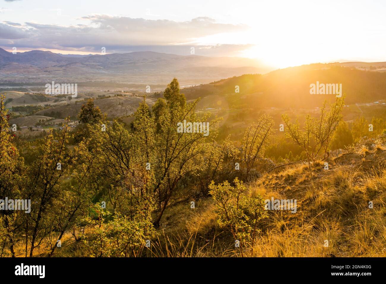 Sunset at the Andes Mountains near Huancayo in Peru Stock Photo - Alamy