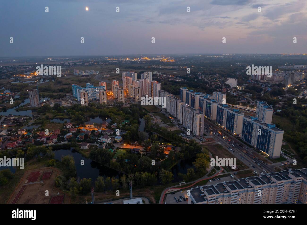 Empty downtown aerial hi-res stock photography and images - Alamy