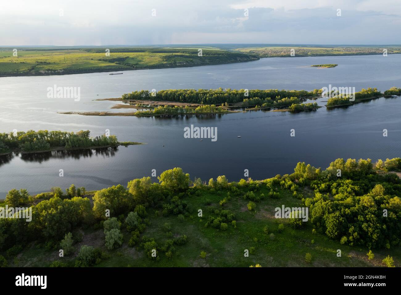 Fishing island aerial Stock Photo - Alamy