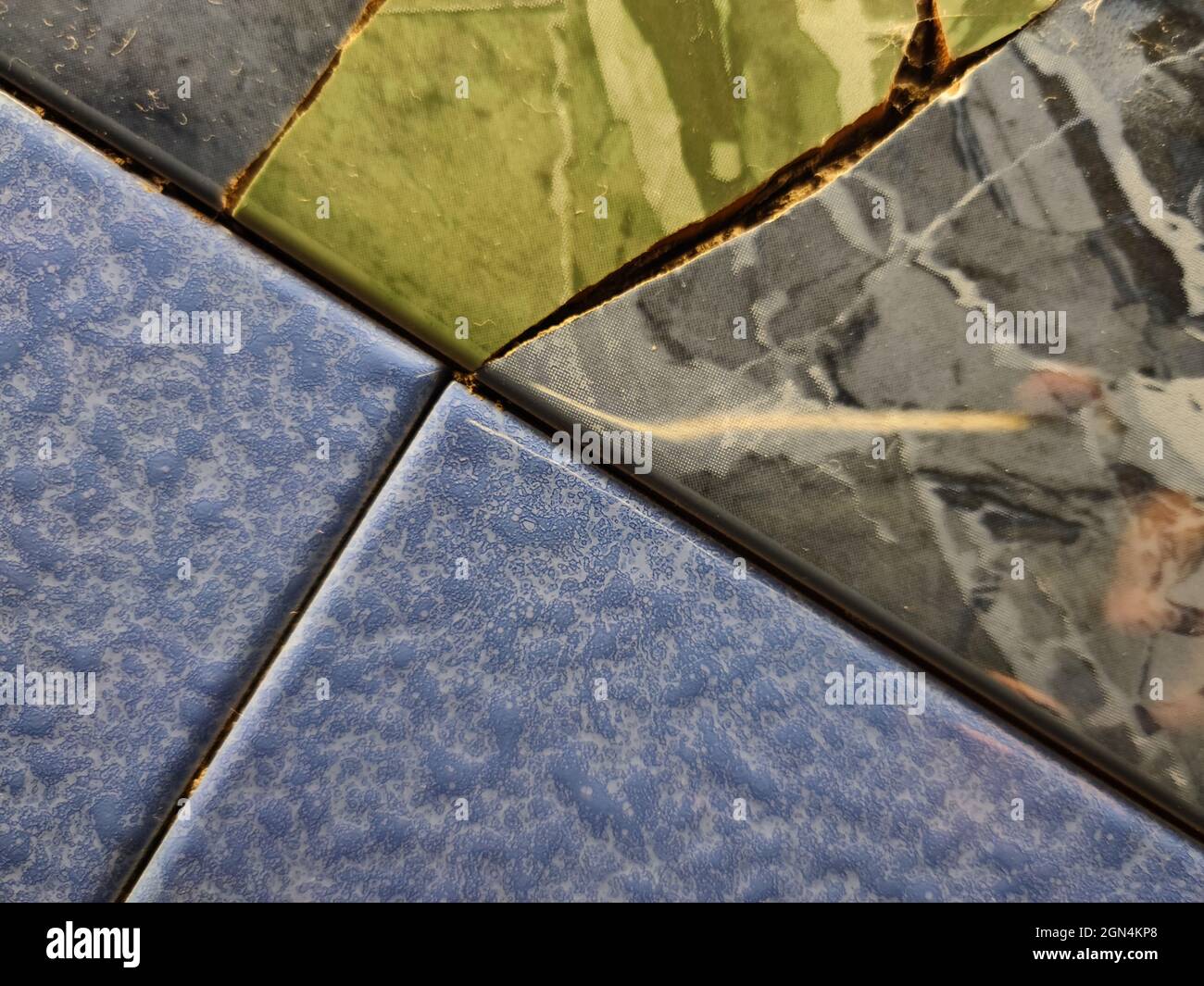 ceramic tile wall detail mosaic Stock Photo - Alamy