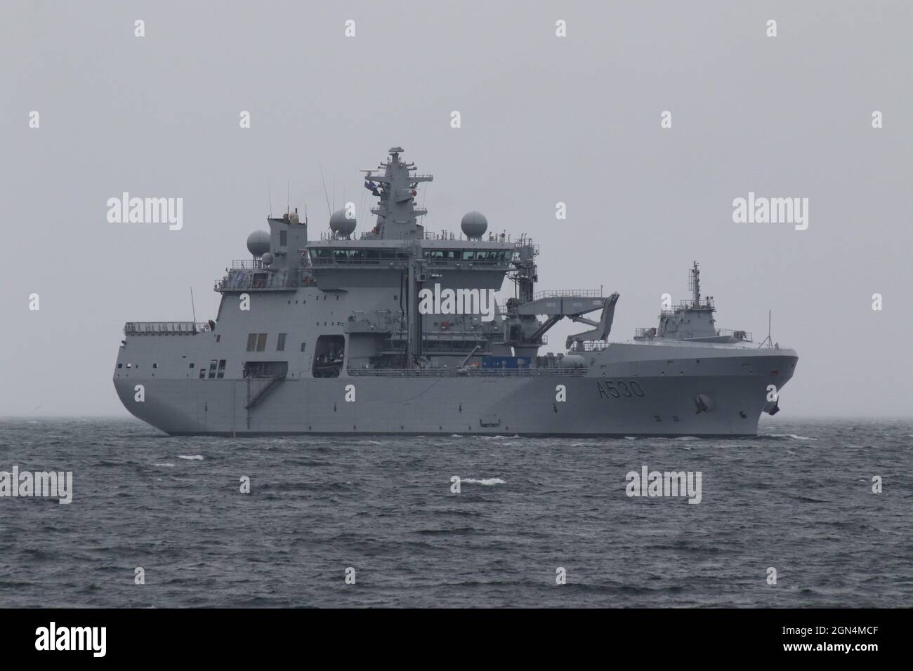 KNM Maud (A536), a replenishment oiler operated by the Royal Norwegian ...