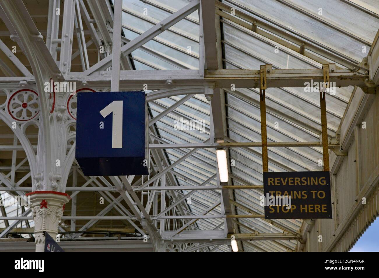HALIFAX. WEST YORKSHIRE. ENGLAND. 05-29-21. The railway station. The ...