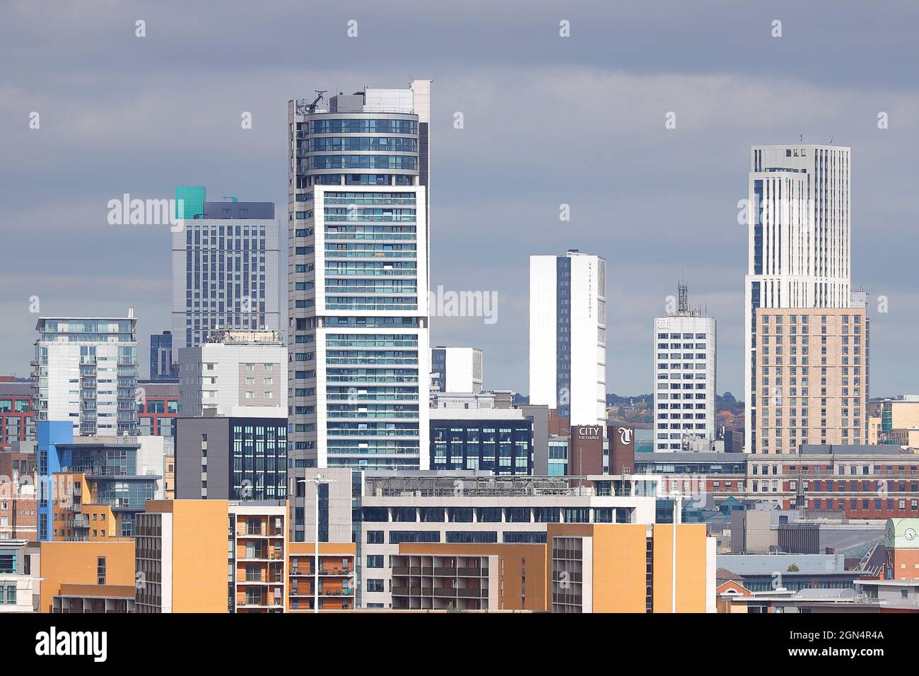 Tall buildings in Leeds City Centre Stock Photo - Alamy