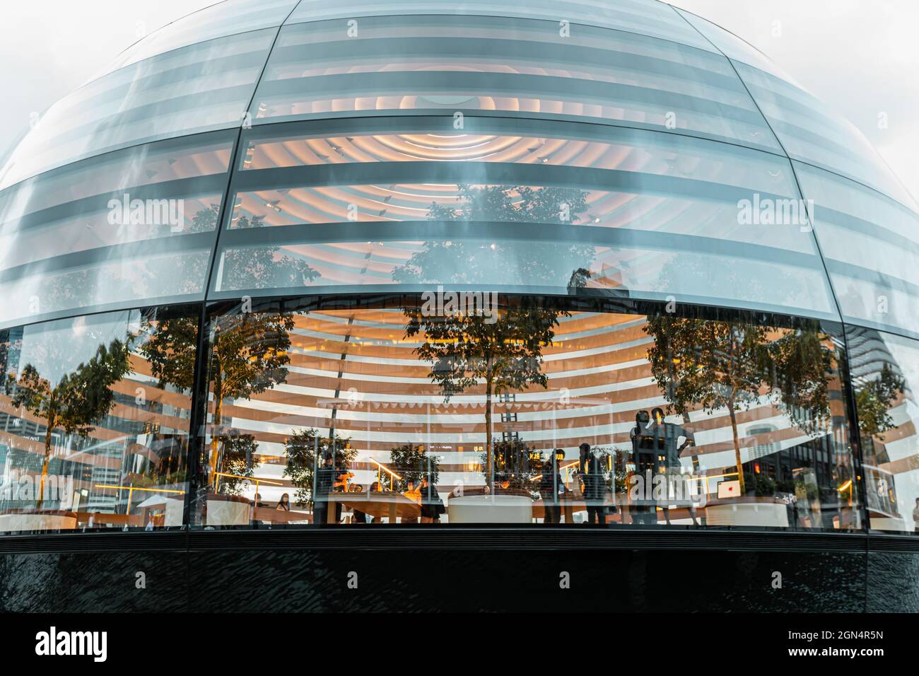 SINGAPORE - SEPTEMBER 20, 2020: All-glass dome structure of newest ...