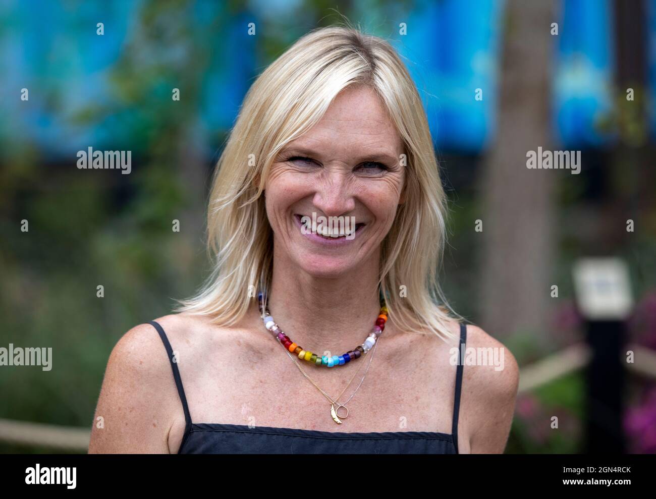 Jo Whiley, English radio DJ and television presenter at the RHS Chelsea ...