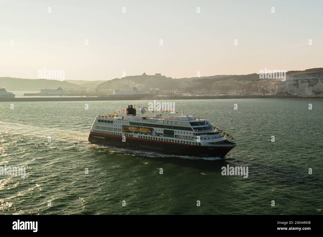 EDITORIAL USE ONLY General views of MS Maud embarking on her inaugural ...