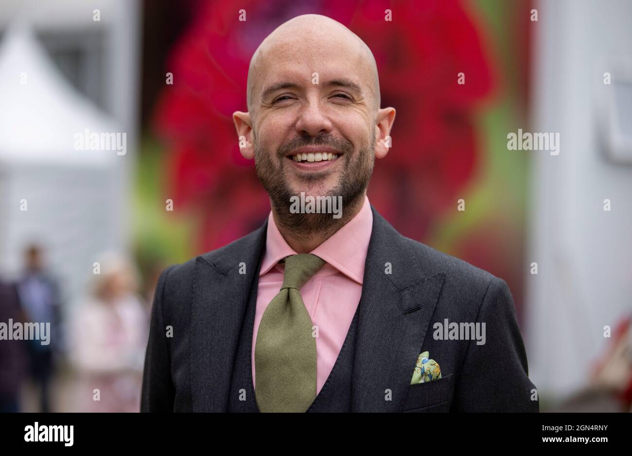 Writer, actor and comedian, Tom Allen, at the RHS Chelsea Flower Show ...