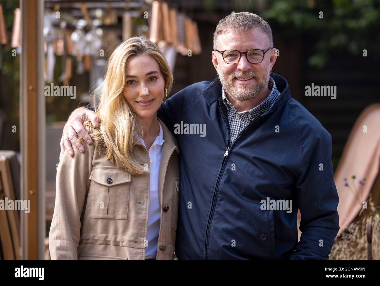 Film producer and Director, Guy Ritchie, with his wife, model, Jacqui ...