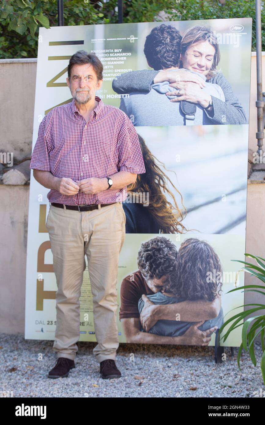 Rome, Italy. 22nd Sep, 2021. Director Nanni Moretti attends photocall ...