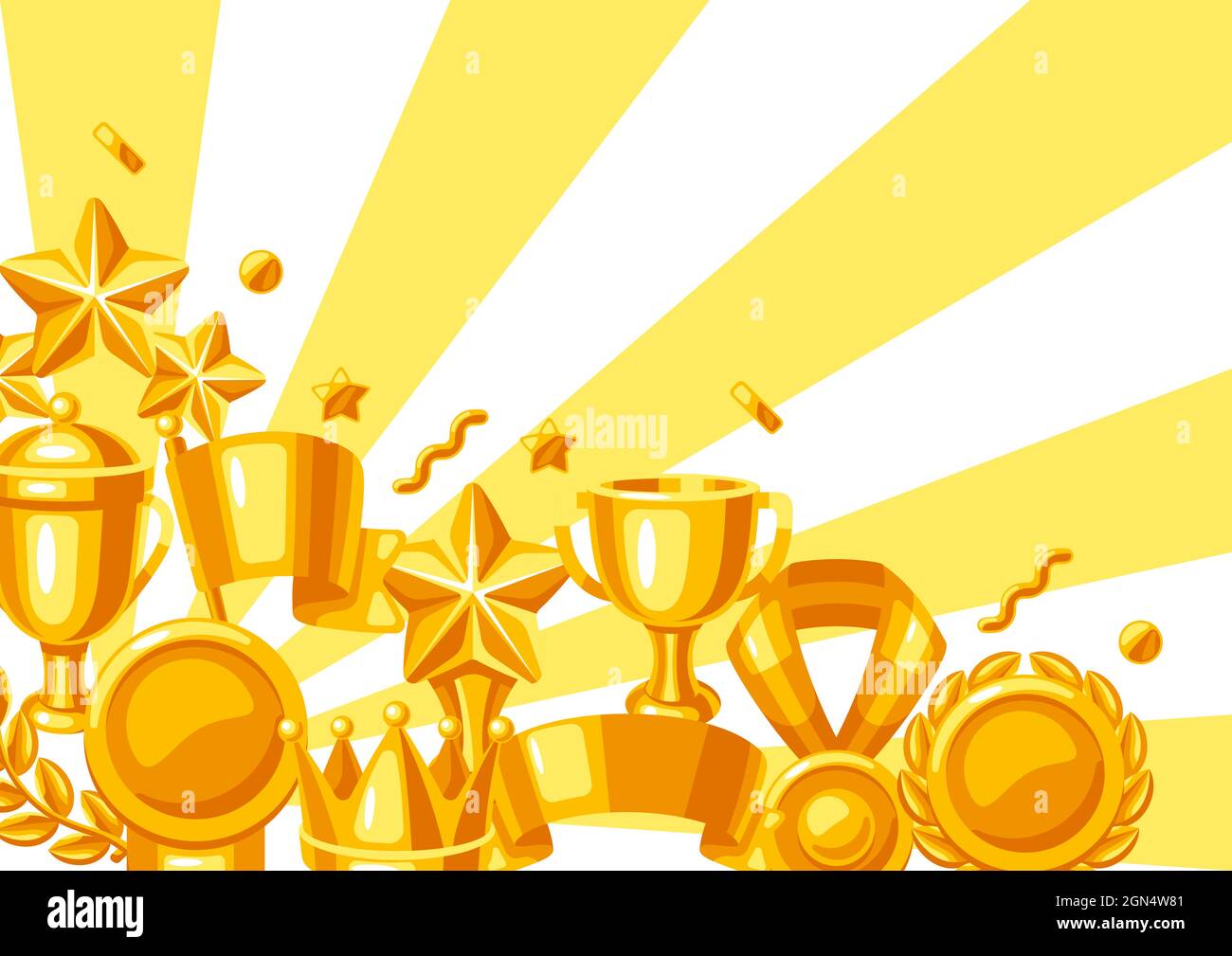 Awards and trophy background. Reward items sports or corporate ...