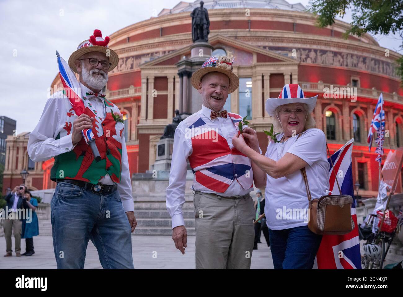 Last Night of The Prom 2021. Picture shows attendees queuing outside ...