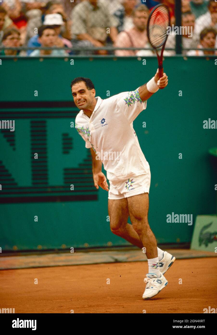 Israeli tennis player Gilad Bloom, Roland Garros, France 1992 Stock ...