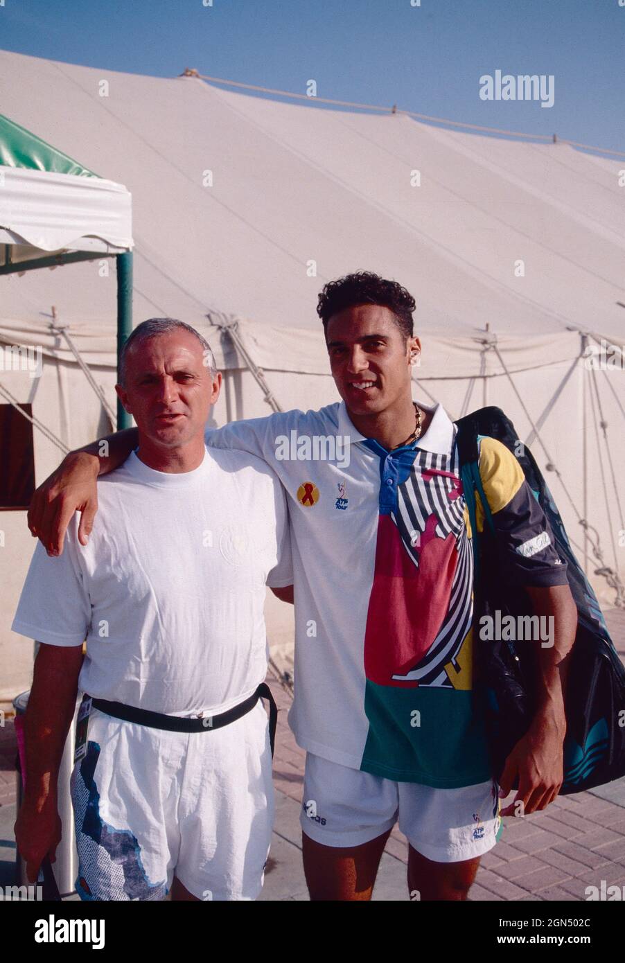 Moroccan tennis player Karim Alami, 1990s Stock Photo - Alamy