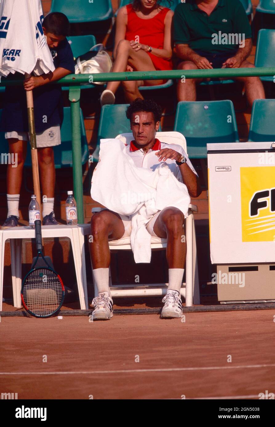 Moroccan tennis player Karim Alami, 1990s Stock Photo - Alamy