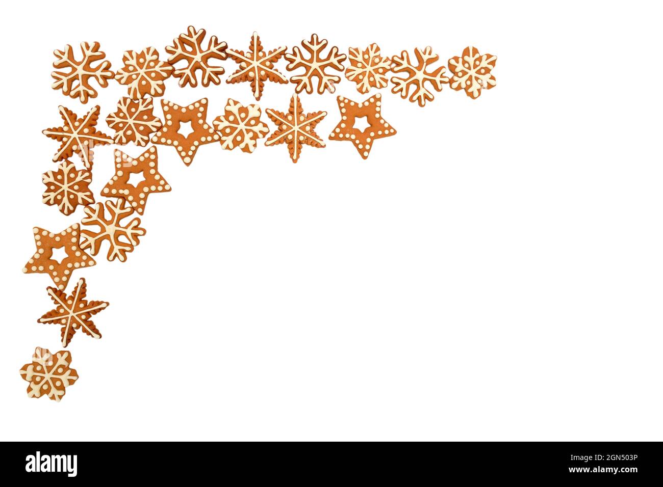 Gingerbread cookies background with editable blank space in the middle ...