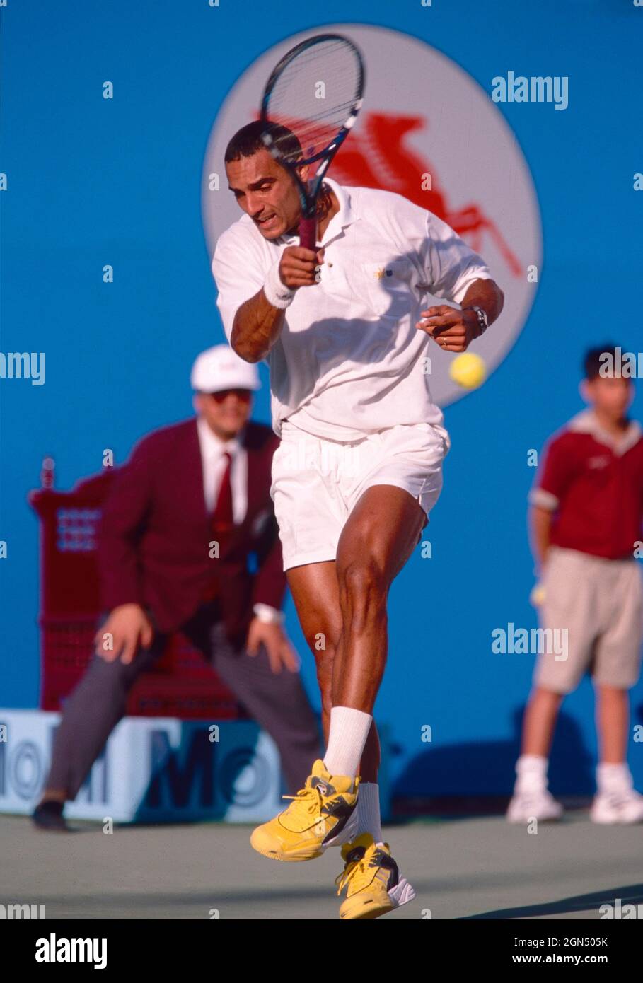 Moroccan tennis player Karim Alami, 1990s Stock Photo - Alamy