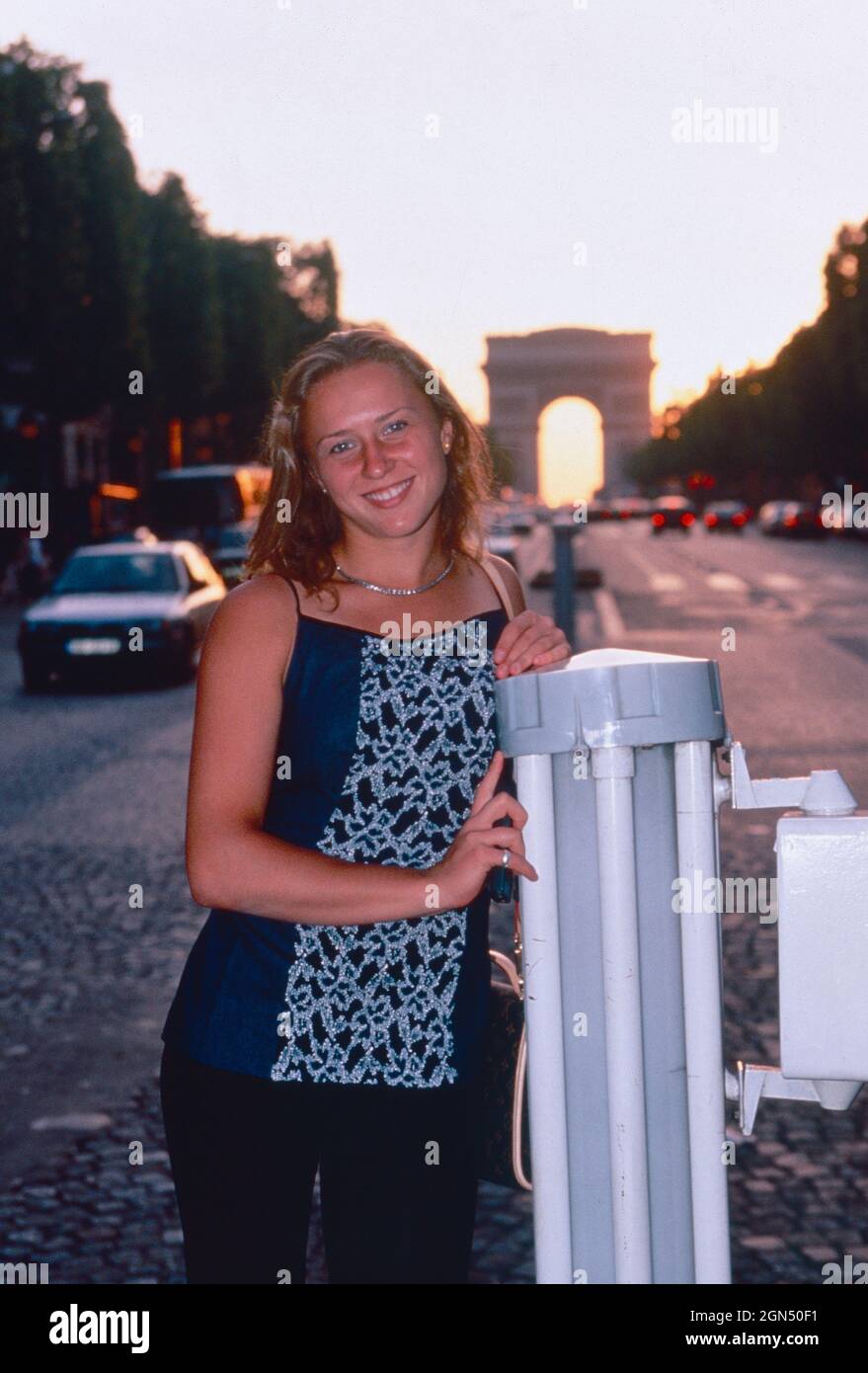 Belarusian tennis player Olga Barabanschikova, 1990s Stock Photo - Alamy