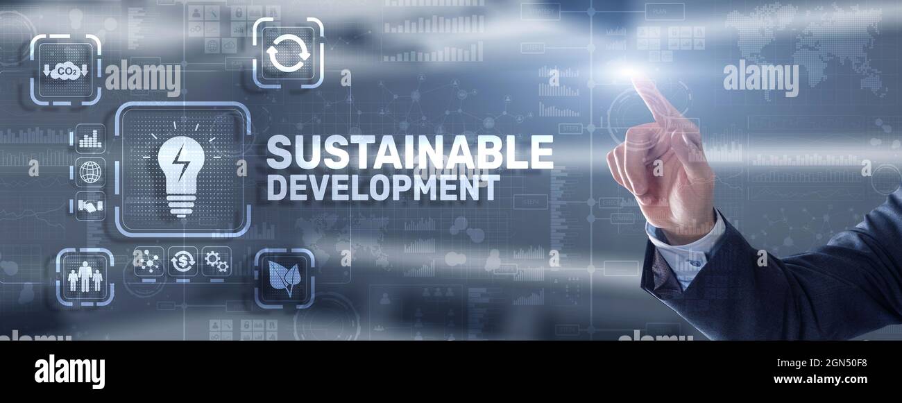 Sustainable Balanced Development. Balance between nature and science ...