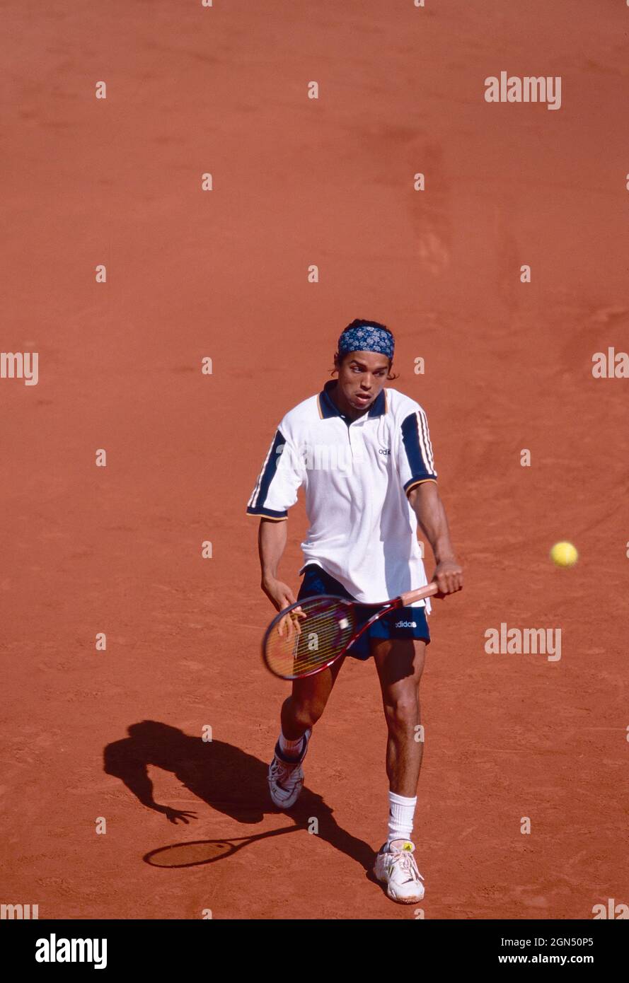 Moroccan tennis player Hicham Arazi, Roland Garros, France 1998 Stock ...