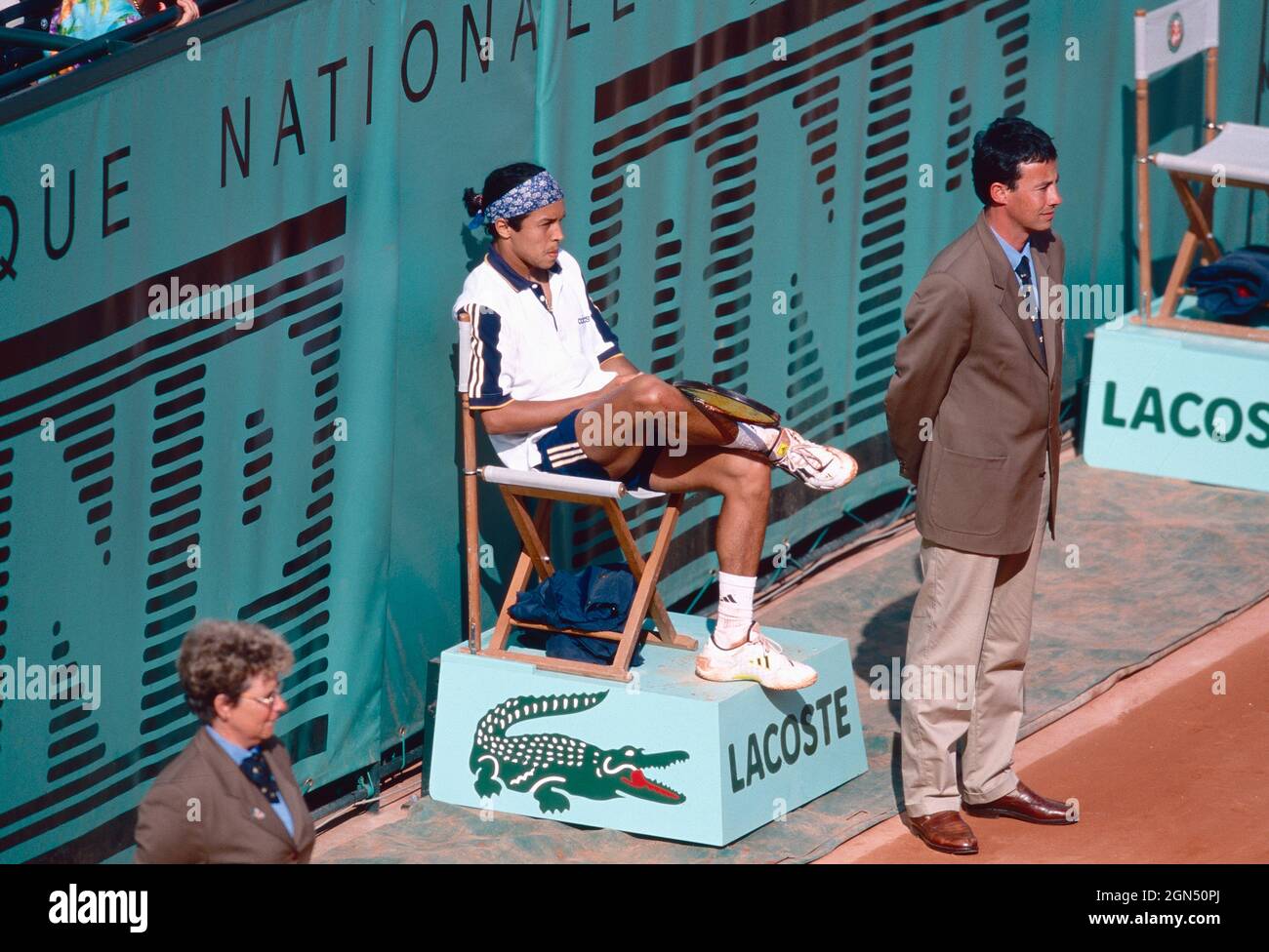 Moroccan tennis player Hicham Arazi, Roland Garros, France 1998 Stock ...