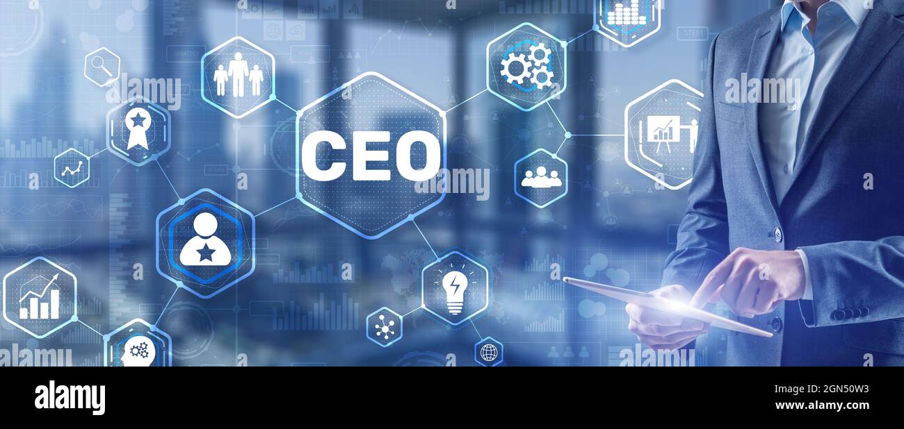 Chief Executive Officer. CEO business concept on virtual screen Stock ...