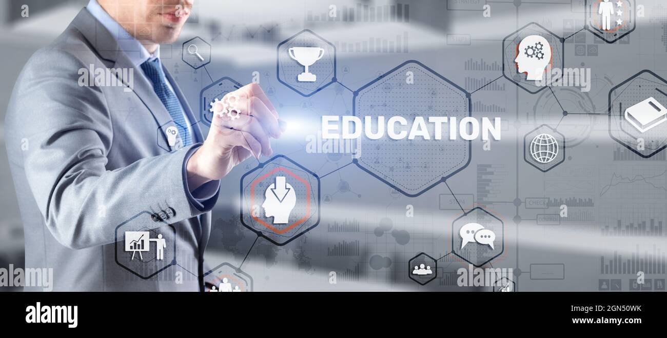 E-learning Education Webinar Online concept. Business Technology Stock ...