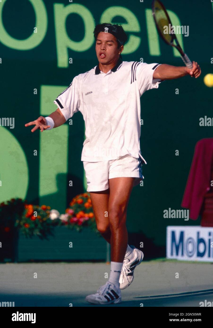 Moroccan tennis player Hicham Arazi, Qatar Open 1997 Stock Photo - Alamy