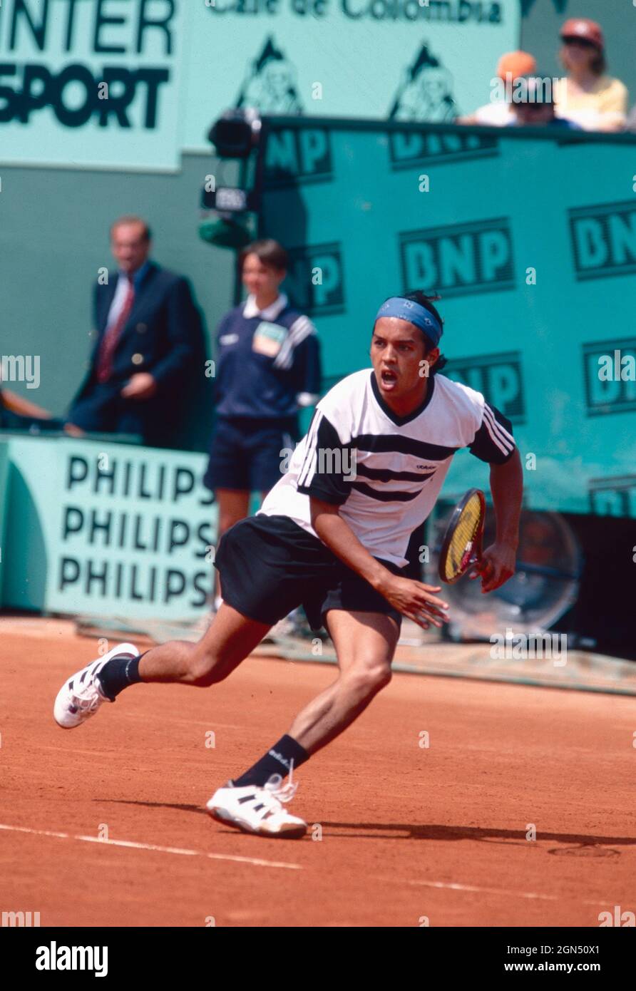 Moroccan tennis player Hicham Arazi, Roland Garros, France 1997 Stock ...