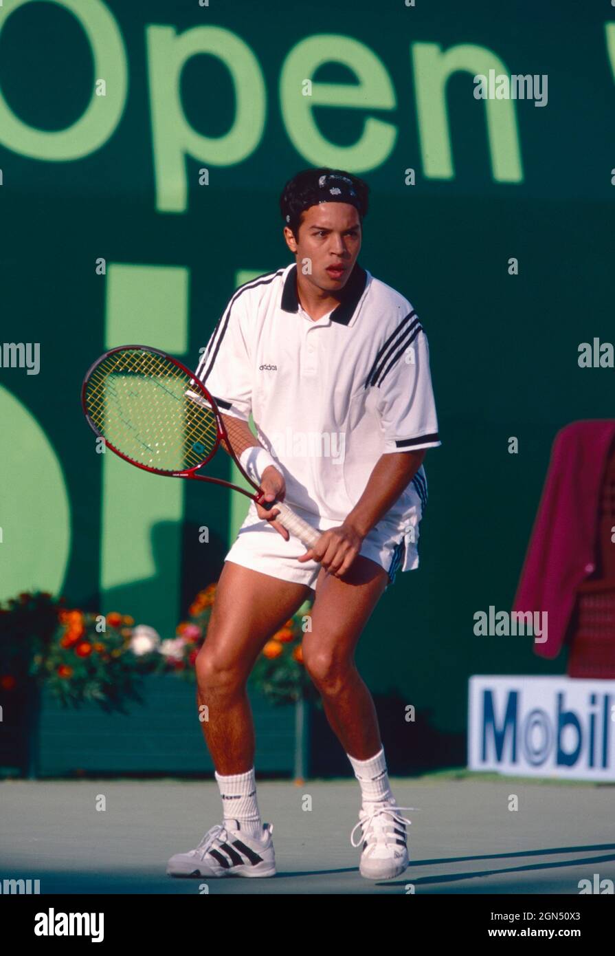 Moroccan tennis player Hicham Arazi, Qatar Open 1997 Stock Photo - Alamy