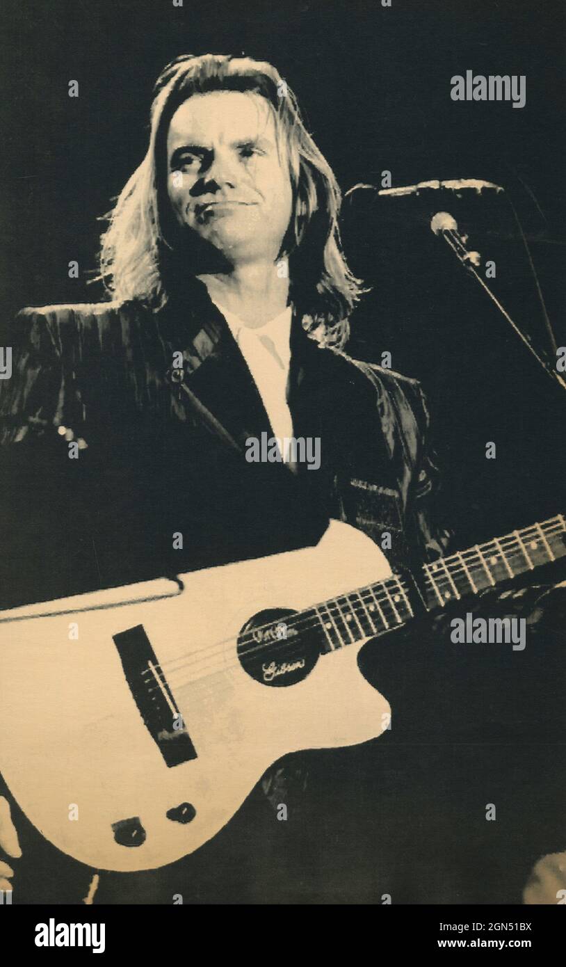 English musician Gordon Summer AKA Sting at a concert, 1989 Stock Photo ...