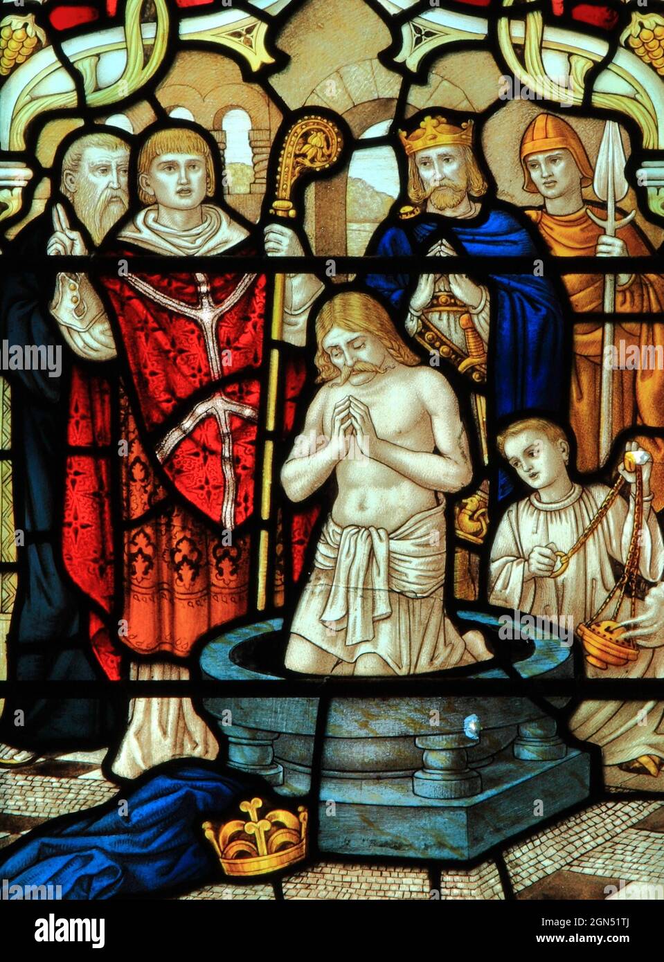 Guthrum the Viking chief, later Aethelred II, King of East Anglia ...