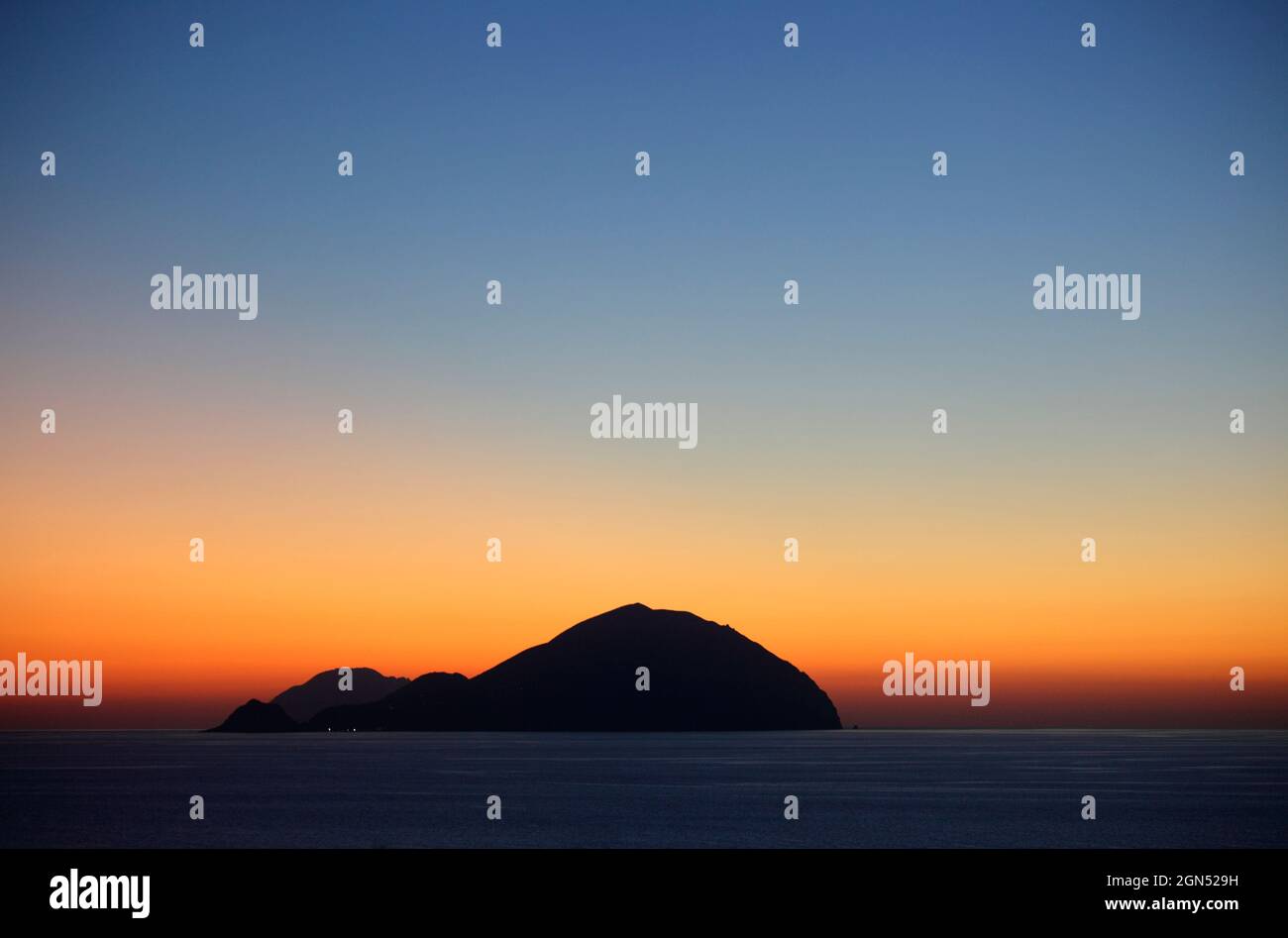 Filicudi island seen from Pollara, Salina, Aeolian islands, Sicily ...