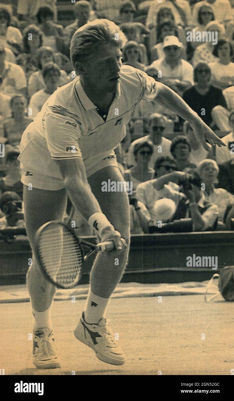 German tennis player Boris Becker, 1989 Stock Photo - Alamy