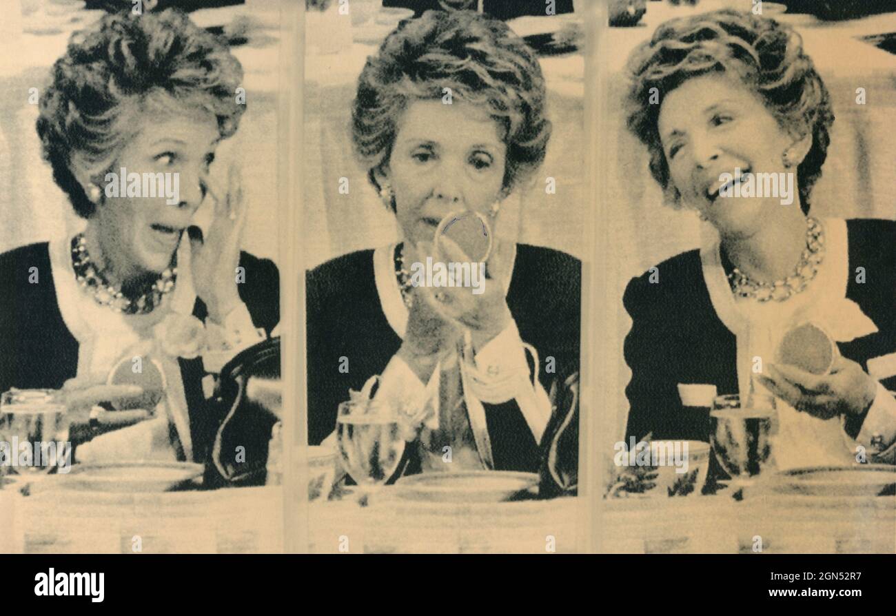 American First Lady Nancy Reagan, 1989 Stock Photo - Alamy