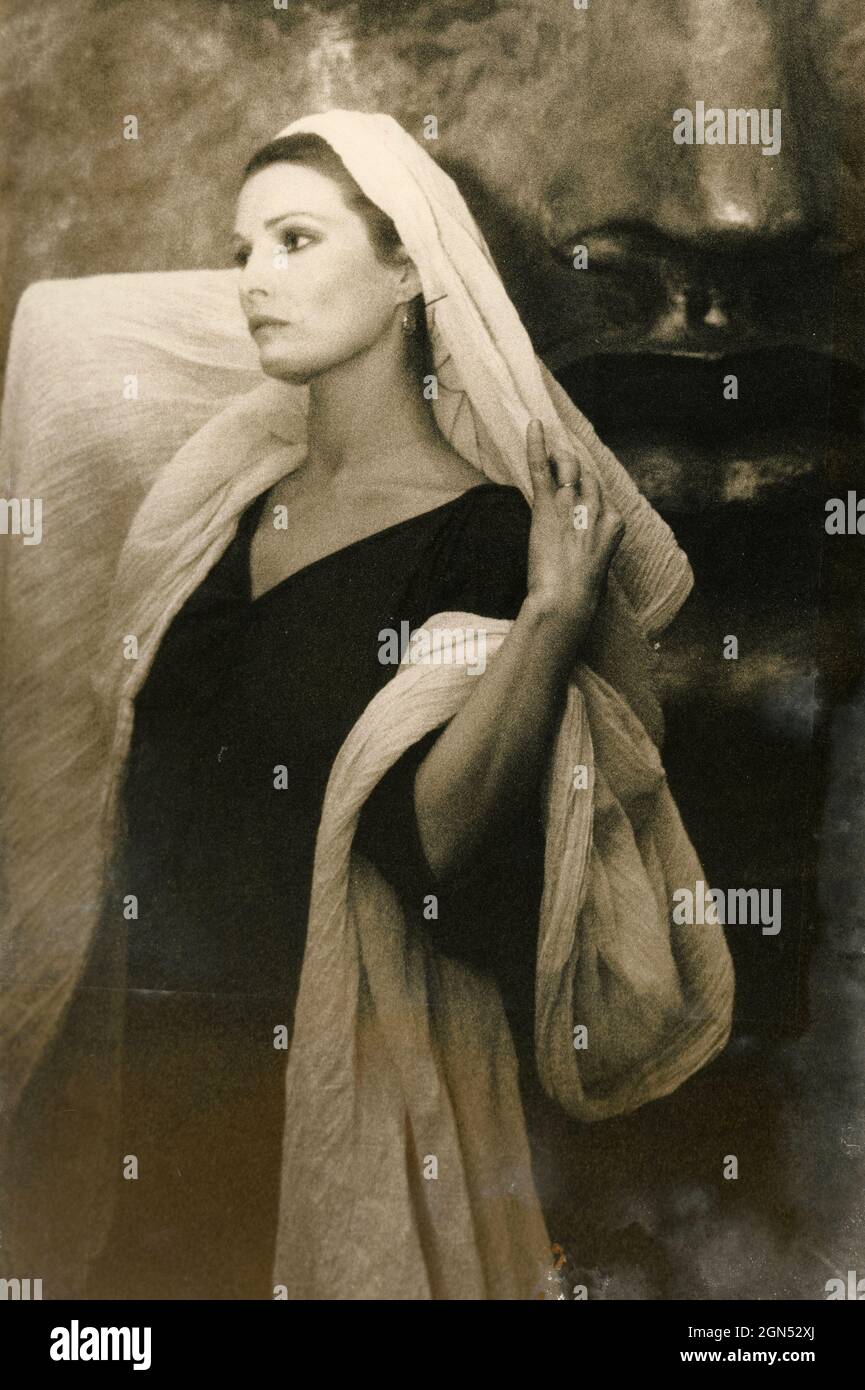 Italian film actress Scilla Gabel, 1970s Stock Photo - Alamy