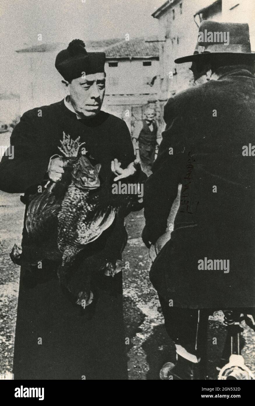 French actor Fernandel in the movie Don Camillo and Peppone, Italy ...