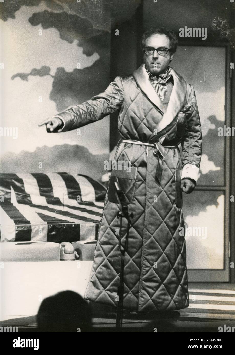 Italian stage and film actor Oreste Lionello, 1970s Stock Photo - Alamy