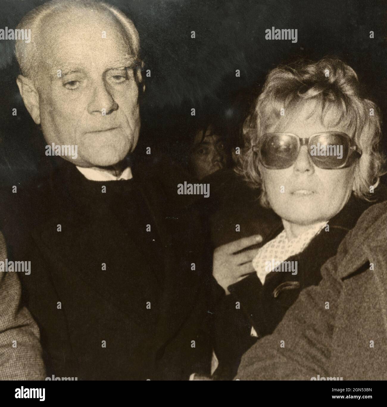 Italian writers Alberto Moravia and Dacia Maraini, 1970s Stock Photo ...