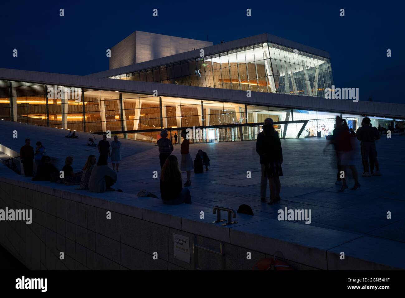 Oslo, Norway. September 2021. panoramic view of the Oslo Opera House in ...