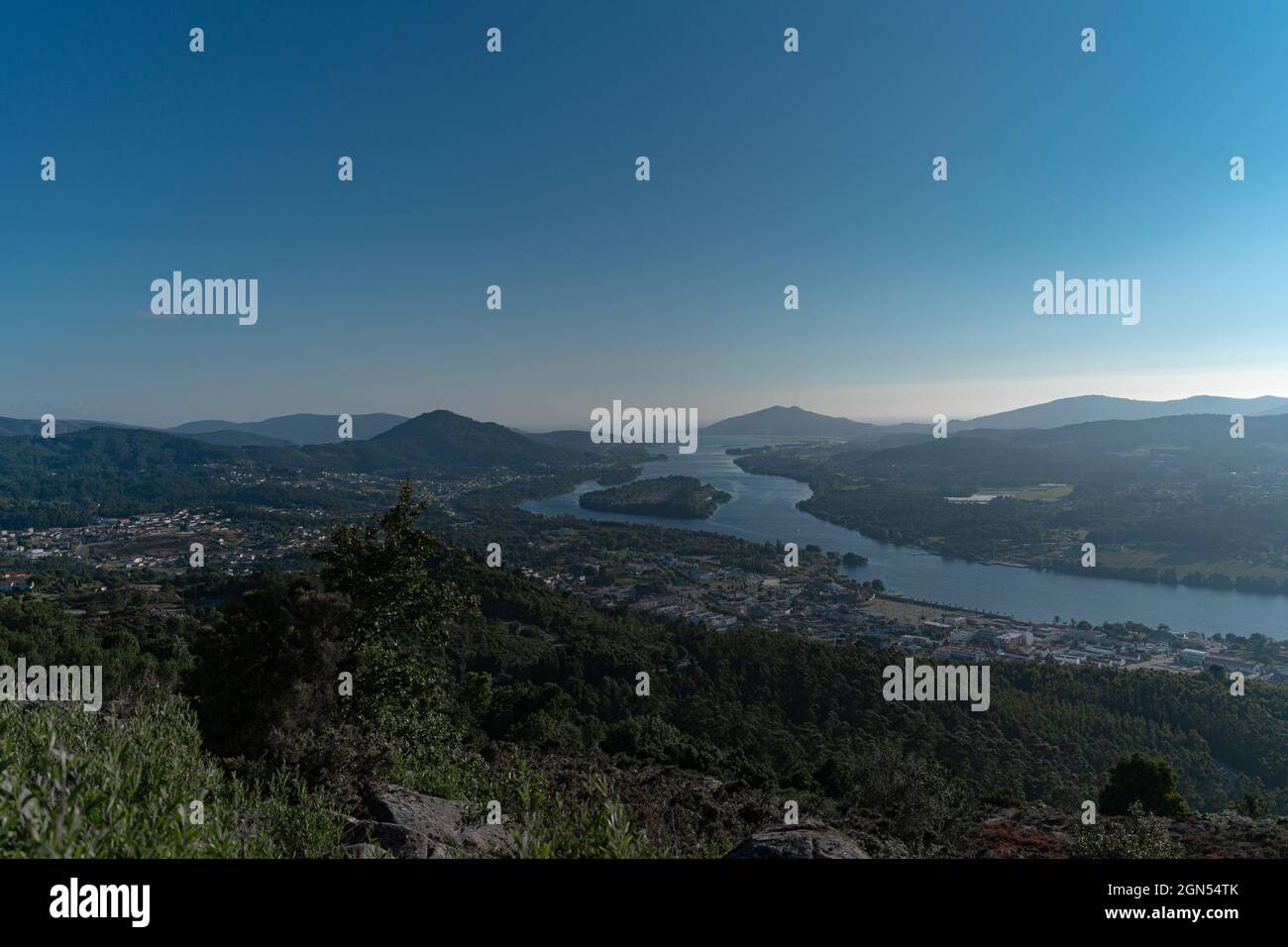 Mouth of the Minho river Stock Photo - Alamy