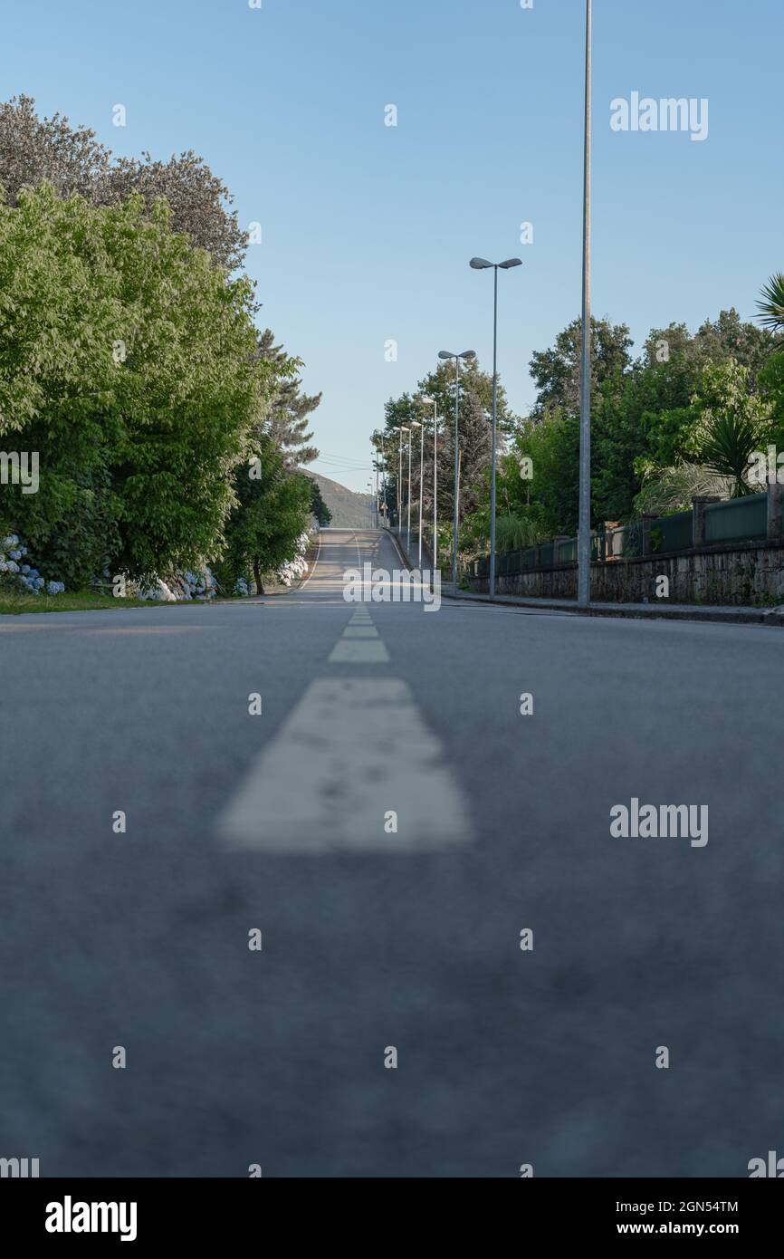 long upward sloping road Stock Photo - Alamy