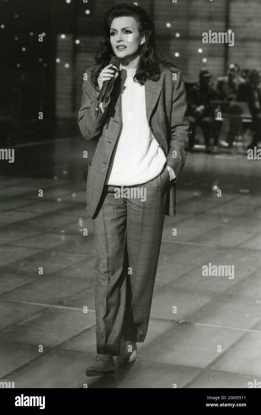 Italian singer Anna Oxa, 1980s Stock Photo - Alamy