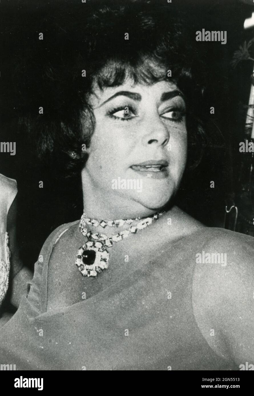 British-American actress Liz Taylor, 1980s Stock Photo - Alamy